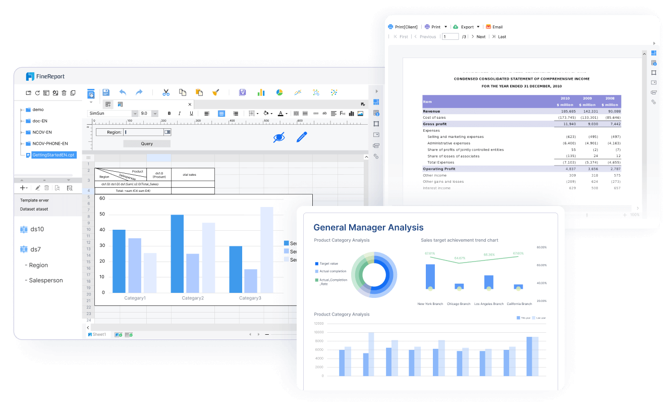 FineReport: Enterprise Reporting and Dashboard Software